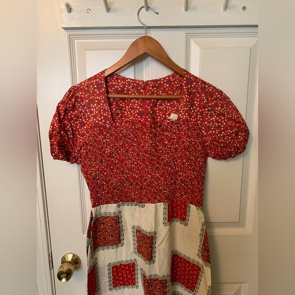 Sears | Dresses | Vintage 97s Floral And Patchwork Pattern Maxi Dress ...